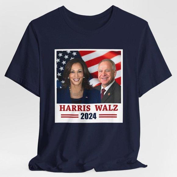 Shirts | Harris Walz 224 Shirt Usa Flag Harris 2024 Tim Walz Vp Walz ...